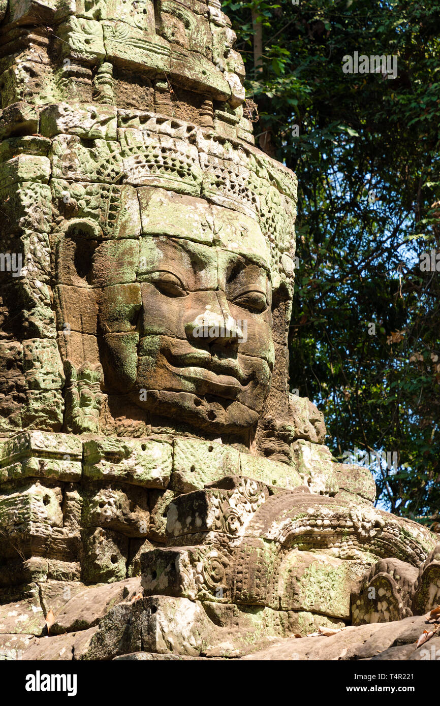 Carved stone face temple entrance hi-res stock photography and images ...