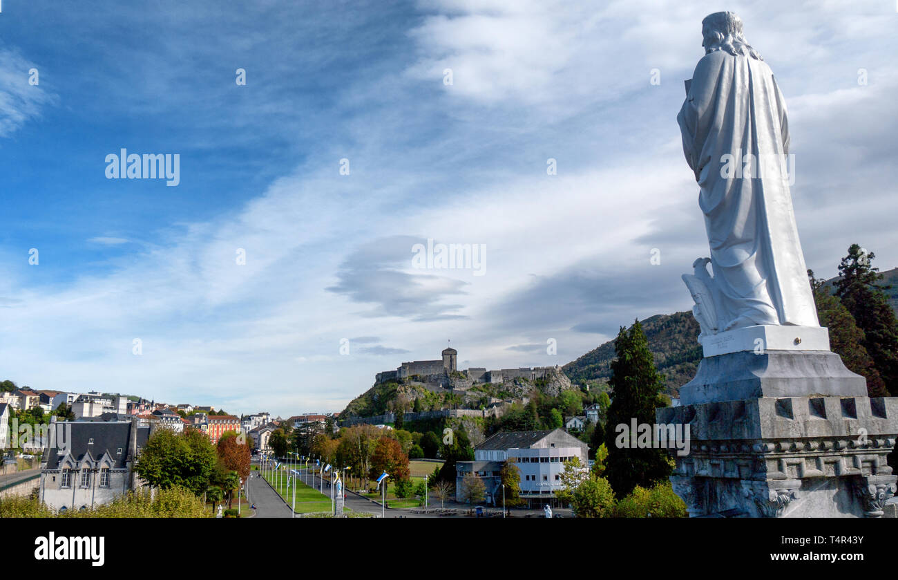a view of the city of Lourdes (France Stock Photo - Alamy