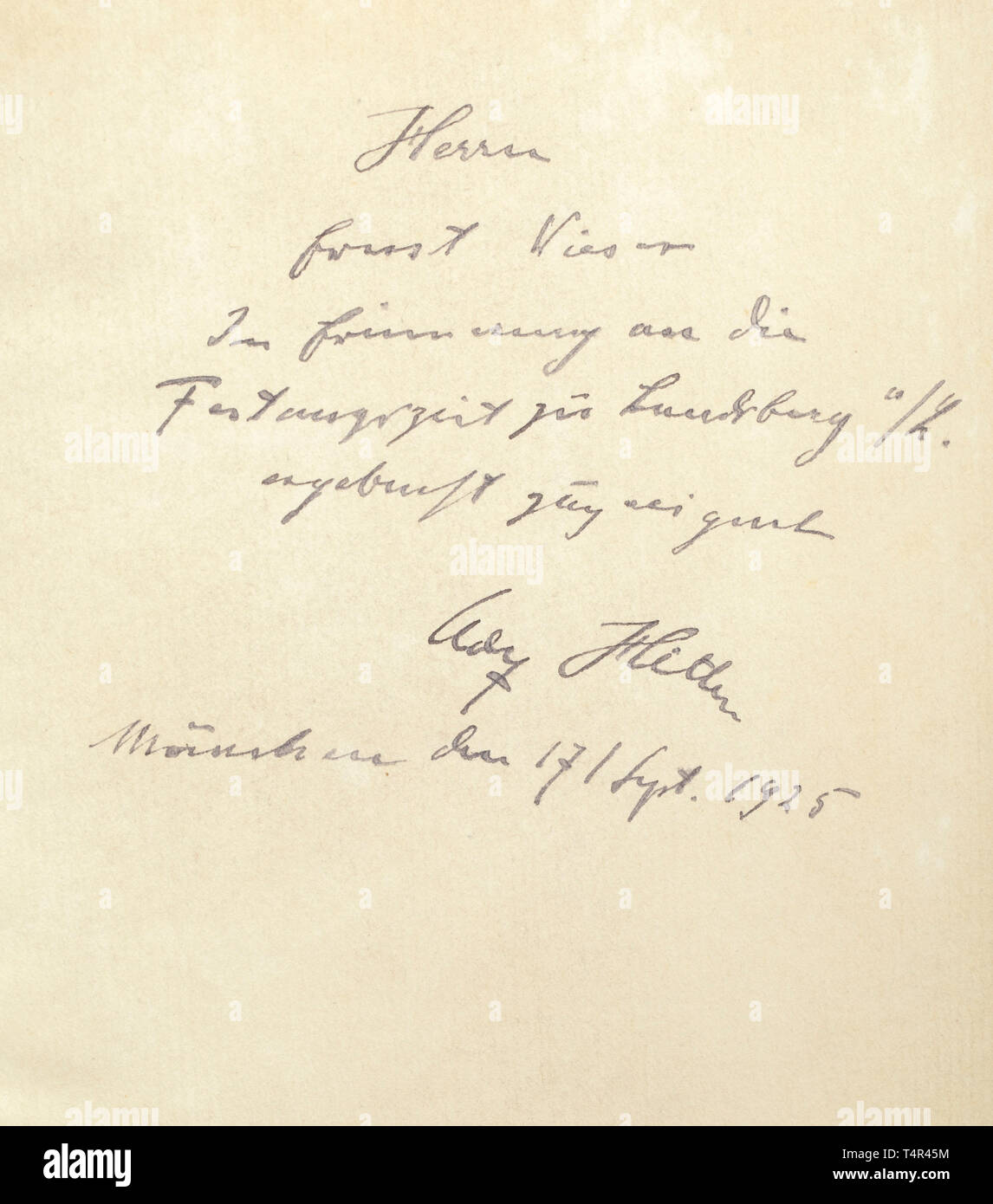 Adolf Hitler - a first edition of "Mein Kampf" (volume 1) with ...