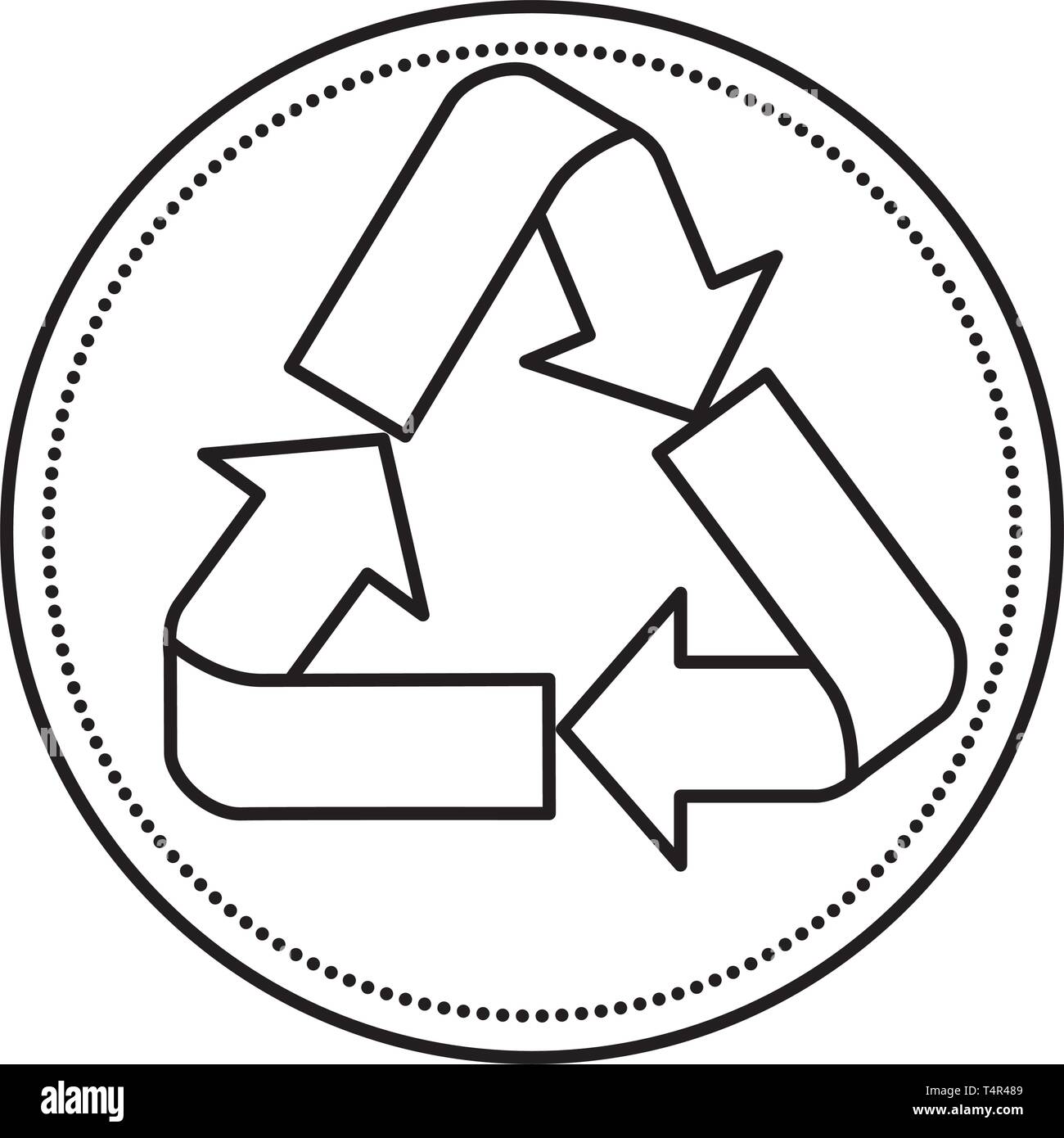 recycle arrows symbol icon Stock Vector Image & Art - Alamy