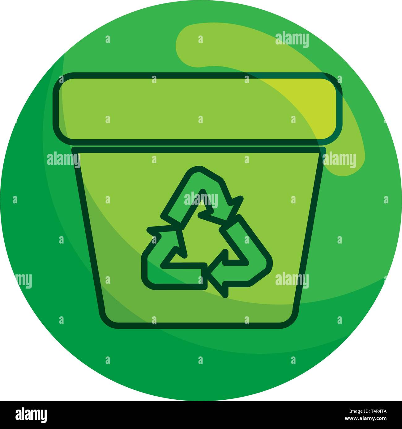 garbage pot with recycle arrows symbol Stock Vector Image & Art - Alamy