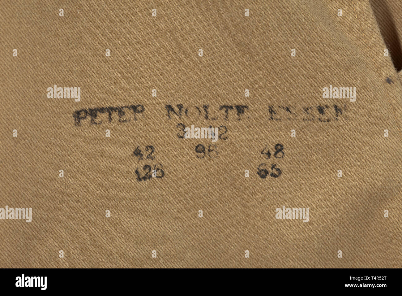 A tropical coat for a Luftwaffe dispatch rider made by "Peter Nolte ...