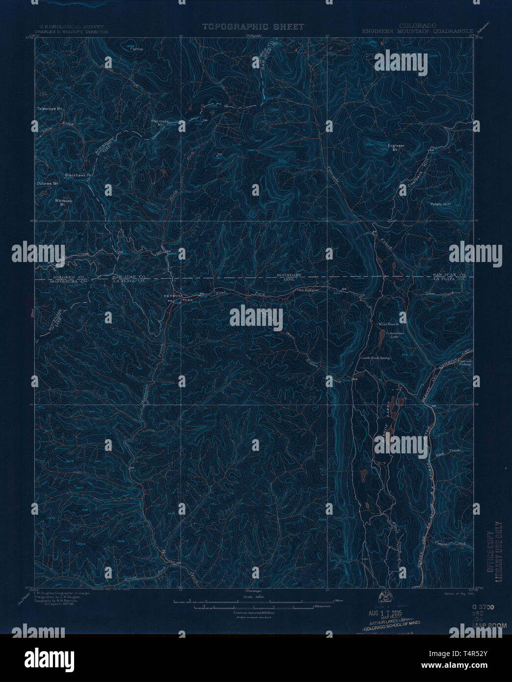 Map colorado 1900 hi-res stock photography and images - Alamy