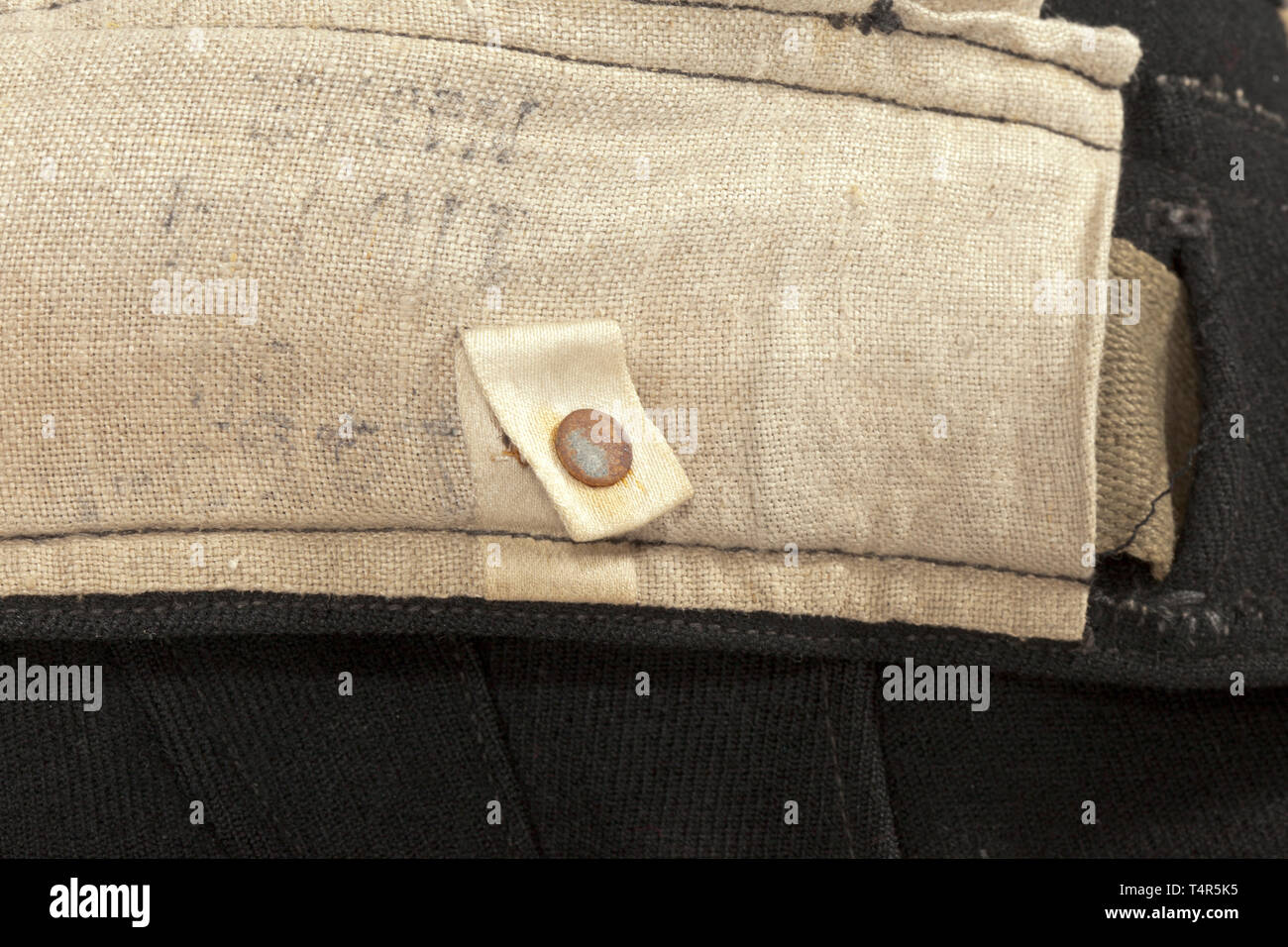 A pair of trousers in the black special clothing issue for army tank ...