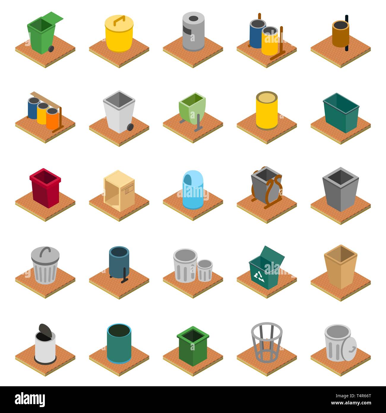 Garbage isometric icons hi-res stock photography and images - Alamy