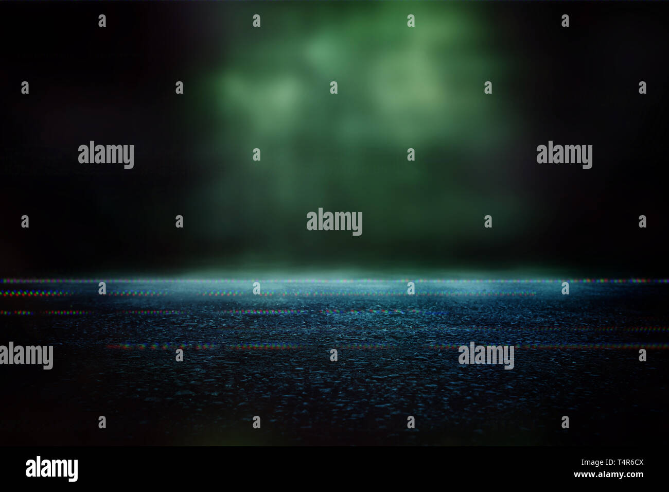 Spotlight over concrete floor. dark black background Stock Photo - Alamy