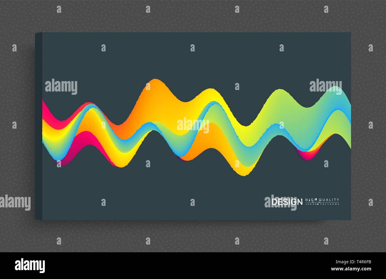 3D wavy background with dynamic effect. Abstract vector illustration ...