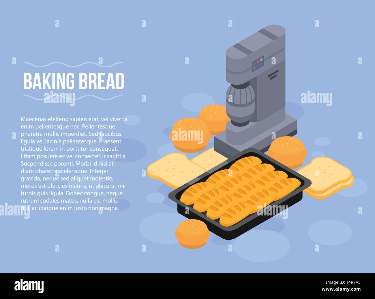 Baking bread concept banner, isometric style Stock Vector Image & Art ...