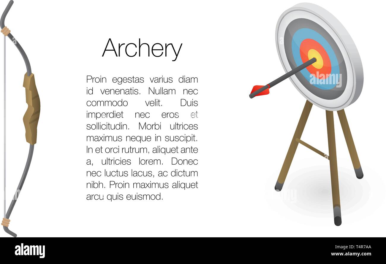 Archery concept banner, isometric style Stock Vector Image & Art - Alamy