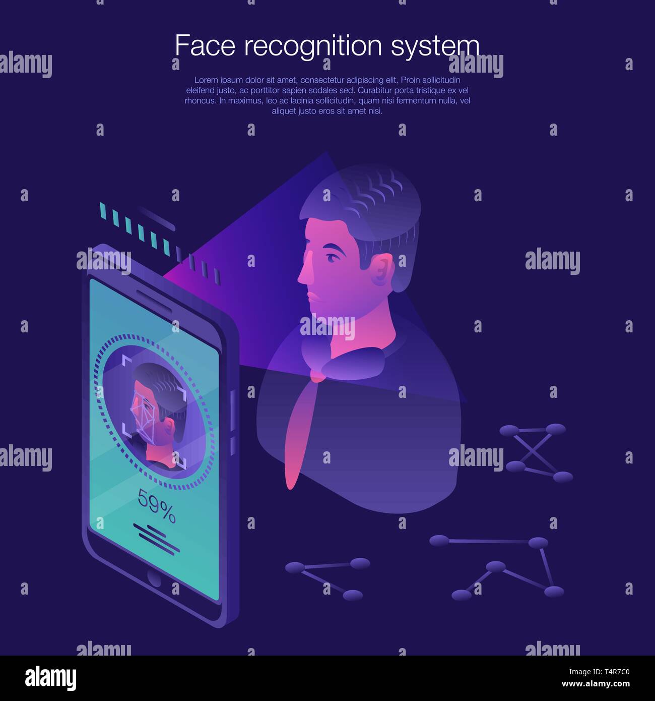 Face recognition system concept banner, isometric style Stock Vector Image & Art - Alamy