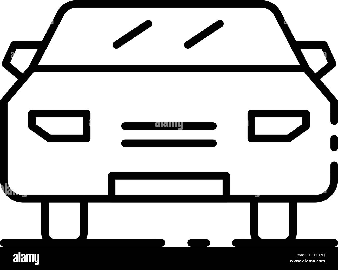 Front car side icon, outline style Stock Vector Image & Art - Alamy