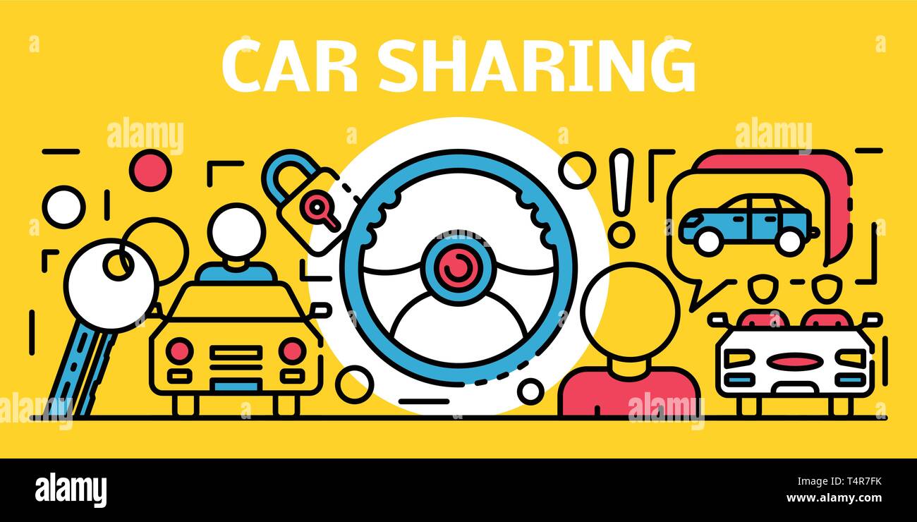 Black icon car sharing Stock Vector Images - Alamy