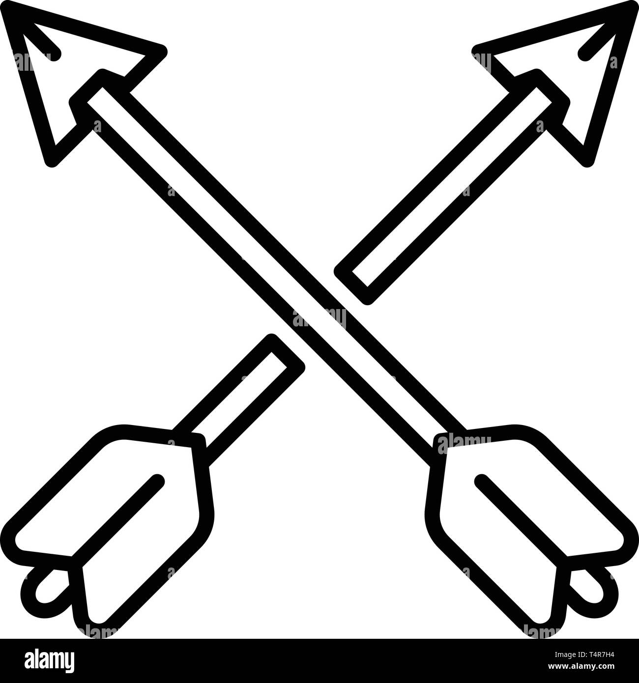 Crossed arrows icon, outline style Stock Vector Image & Art - Alamy