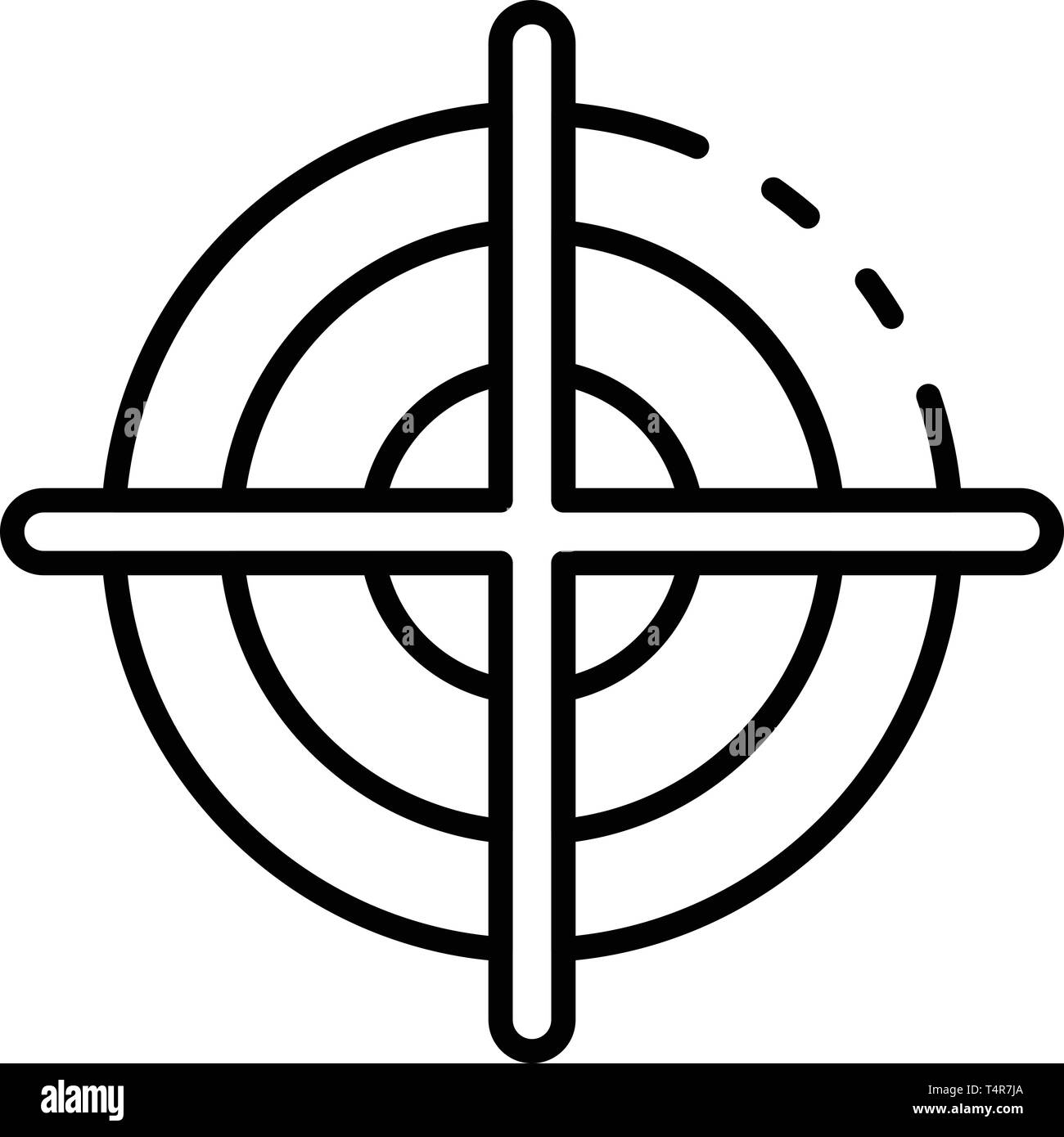 Bow target icon, outline style Stock Vector Image & Art - Alamy