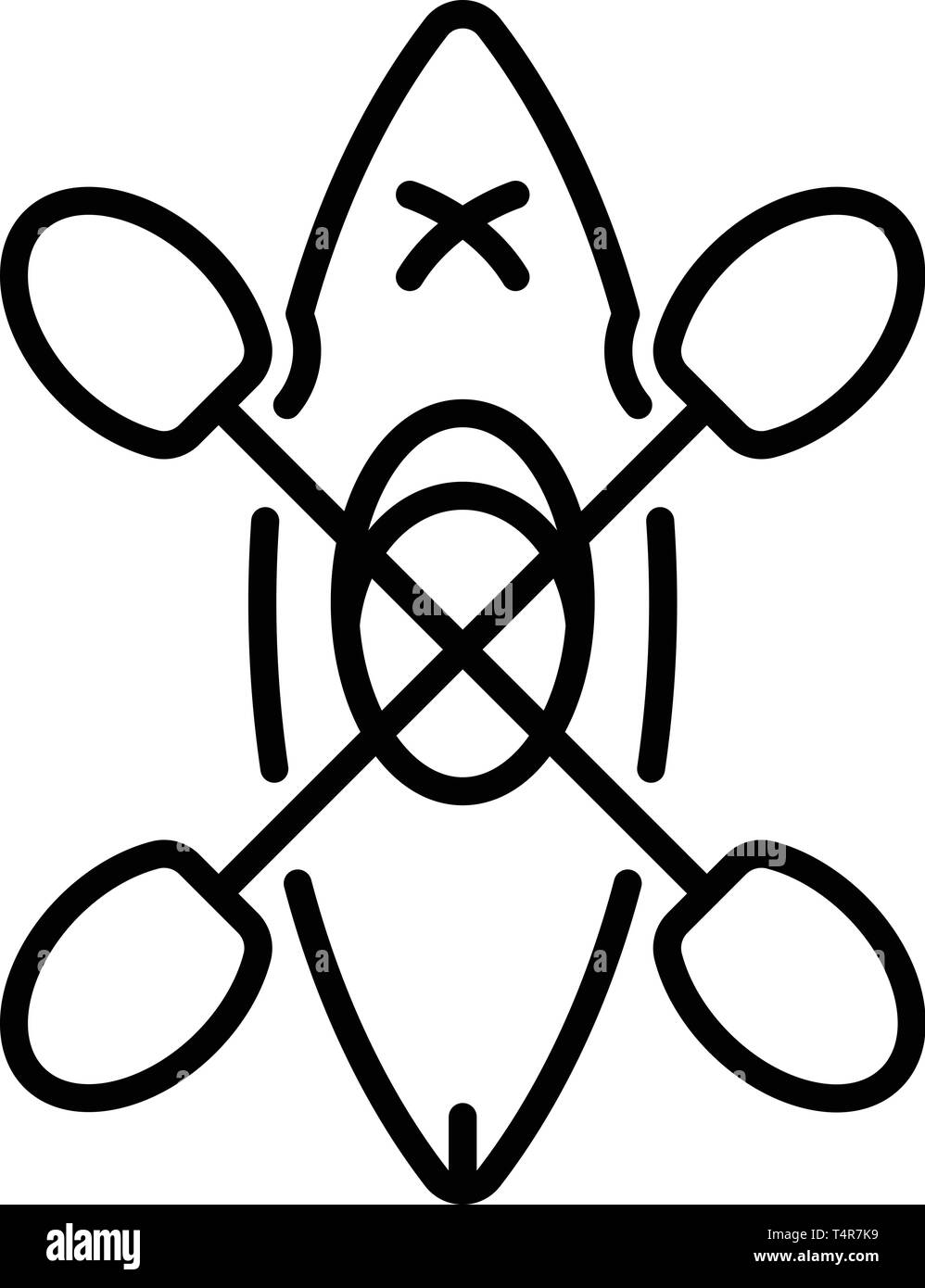 Kayak paddles icon, outline style Stock Vector Image & Art - Alamy