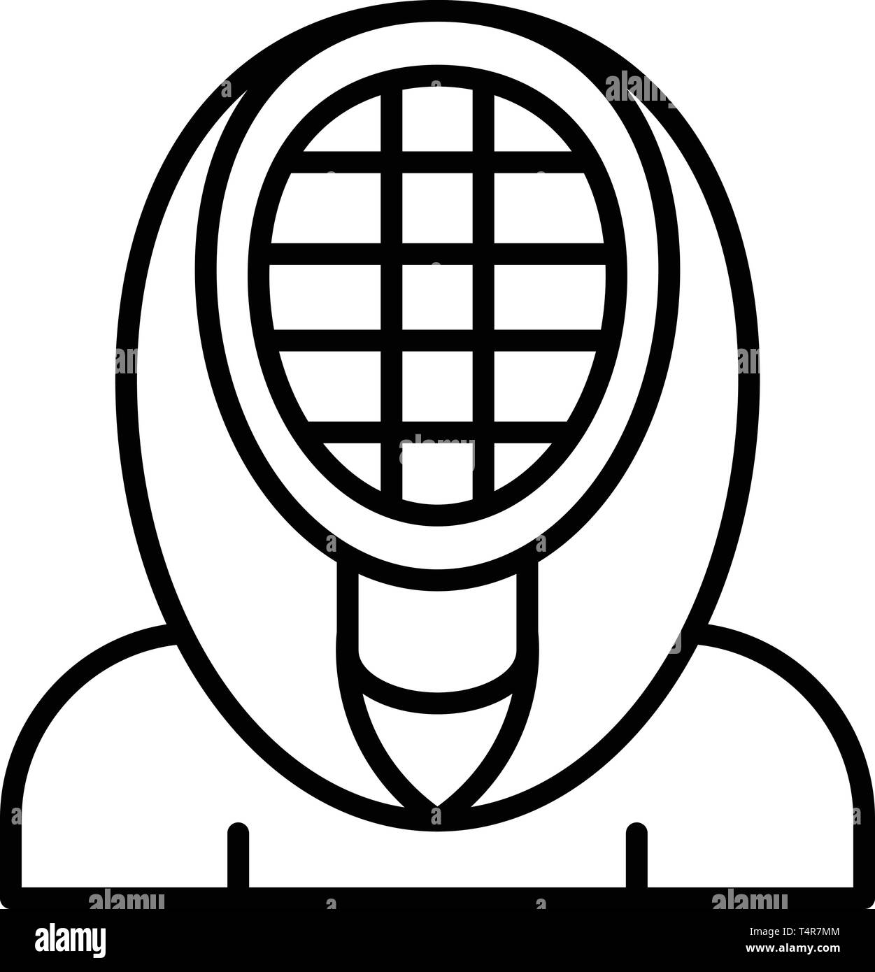Fencing mask icon, outline style Stock Vector Image & Art - Alamy