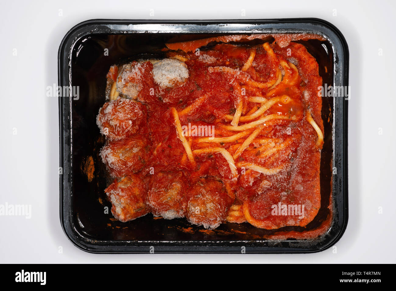 Frozen spaghetti and meatballs Stock Photo - Alamy