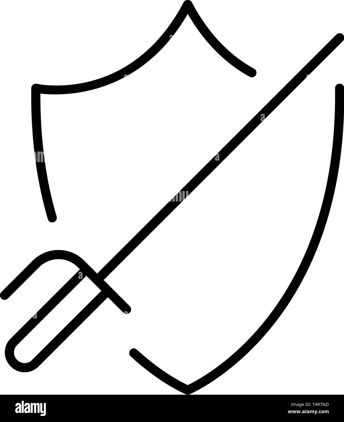 Defence fencing icon, outline style Stock Vector Image & Art - Alamy