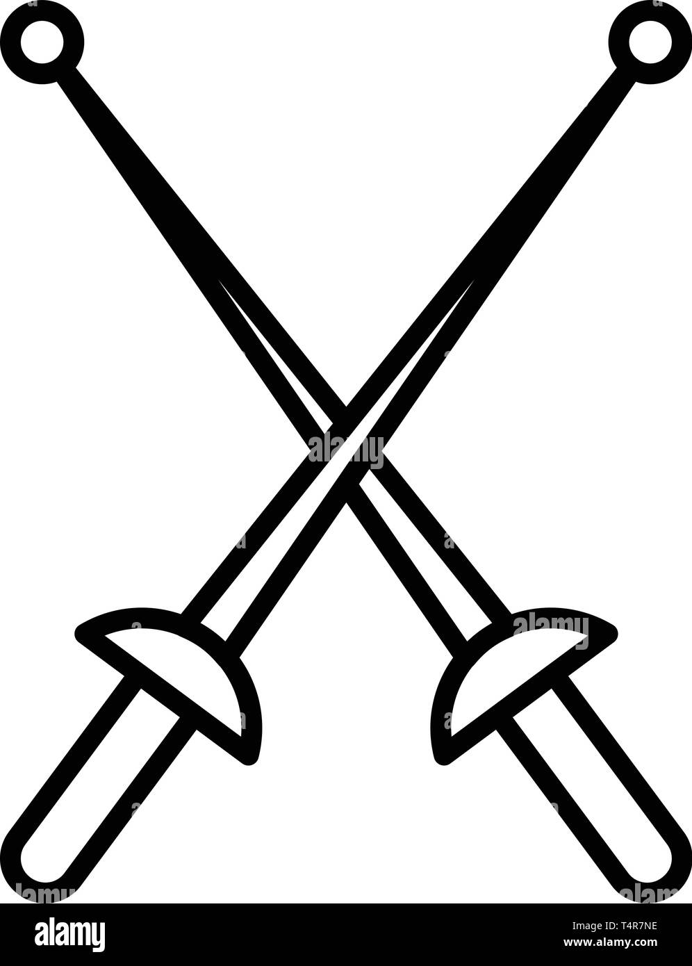 Crossed game logo Black and White Stock Photos & Images - Alamy