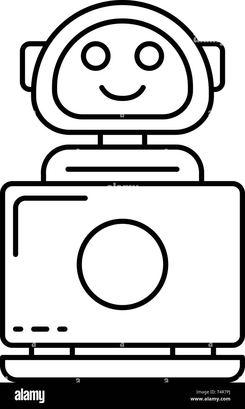 Internet bot icon, outline style Stock Vector Image & Art - Alamy