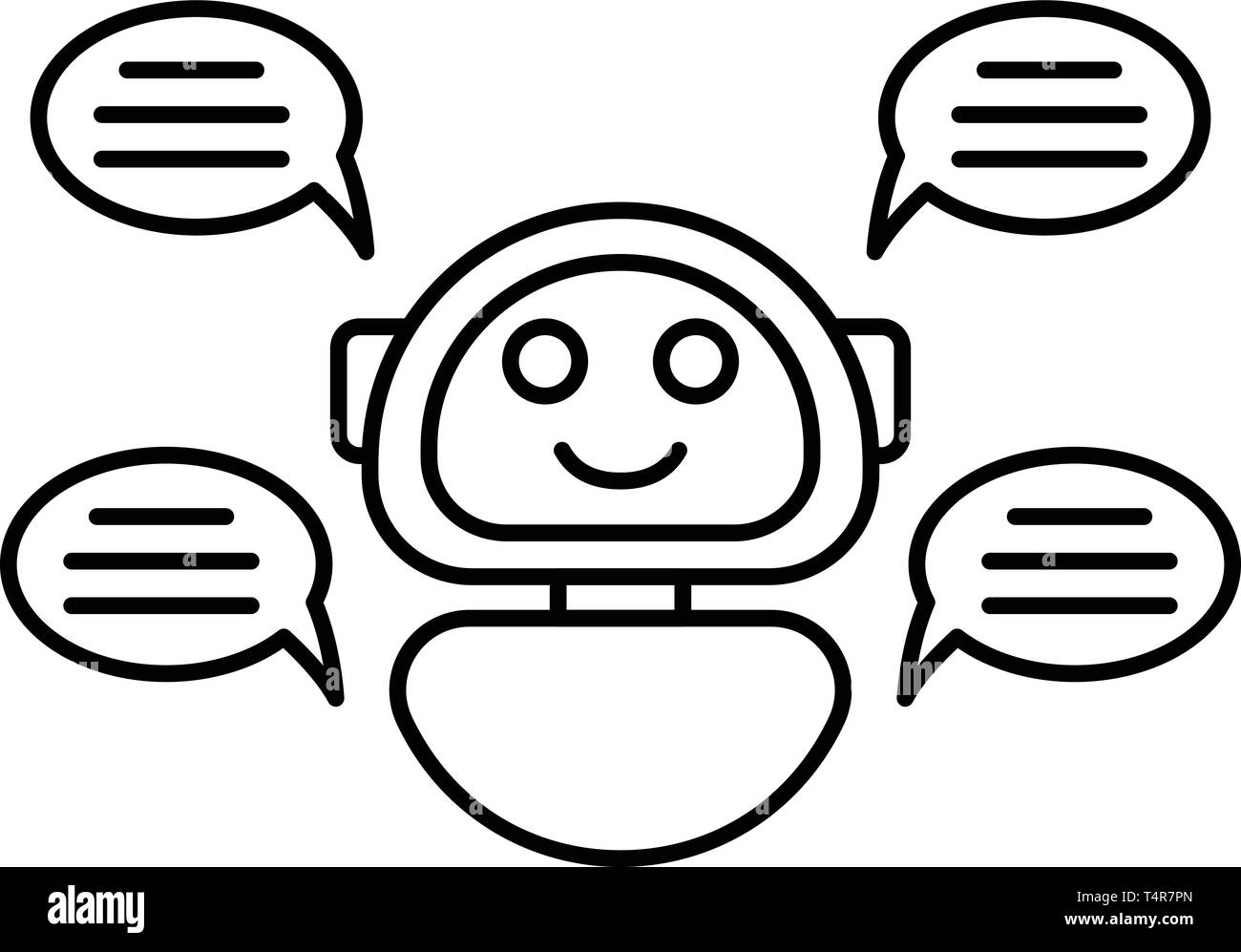 Chat bot speech bubble Black and White Stock Photos & Images - Alamy