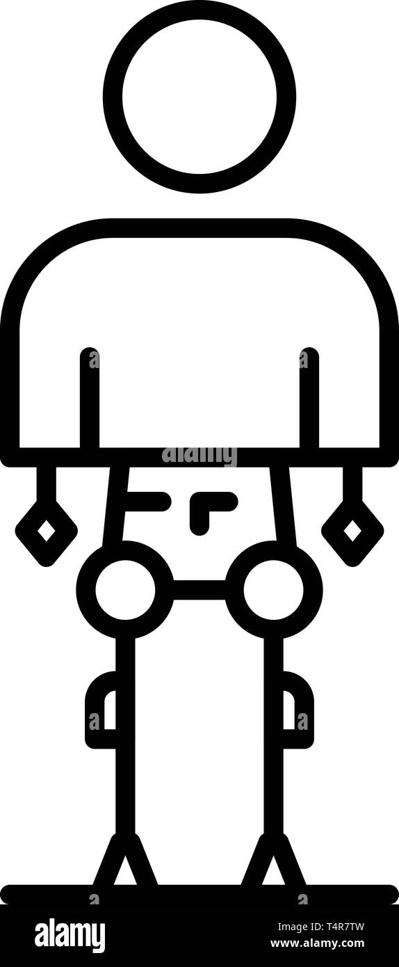 Humanoid horizontal cut icon, outline style Stock Vector Image & Art ...
