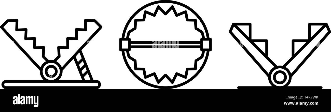 Trap icons set, outline style Stock Vector Image & Art - Alamy