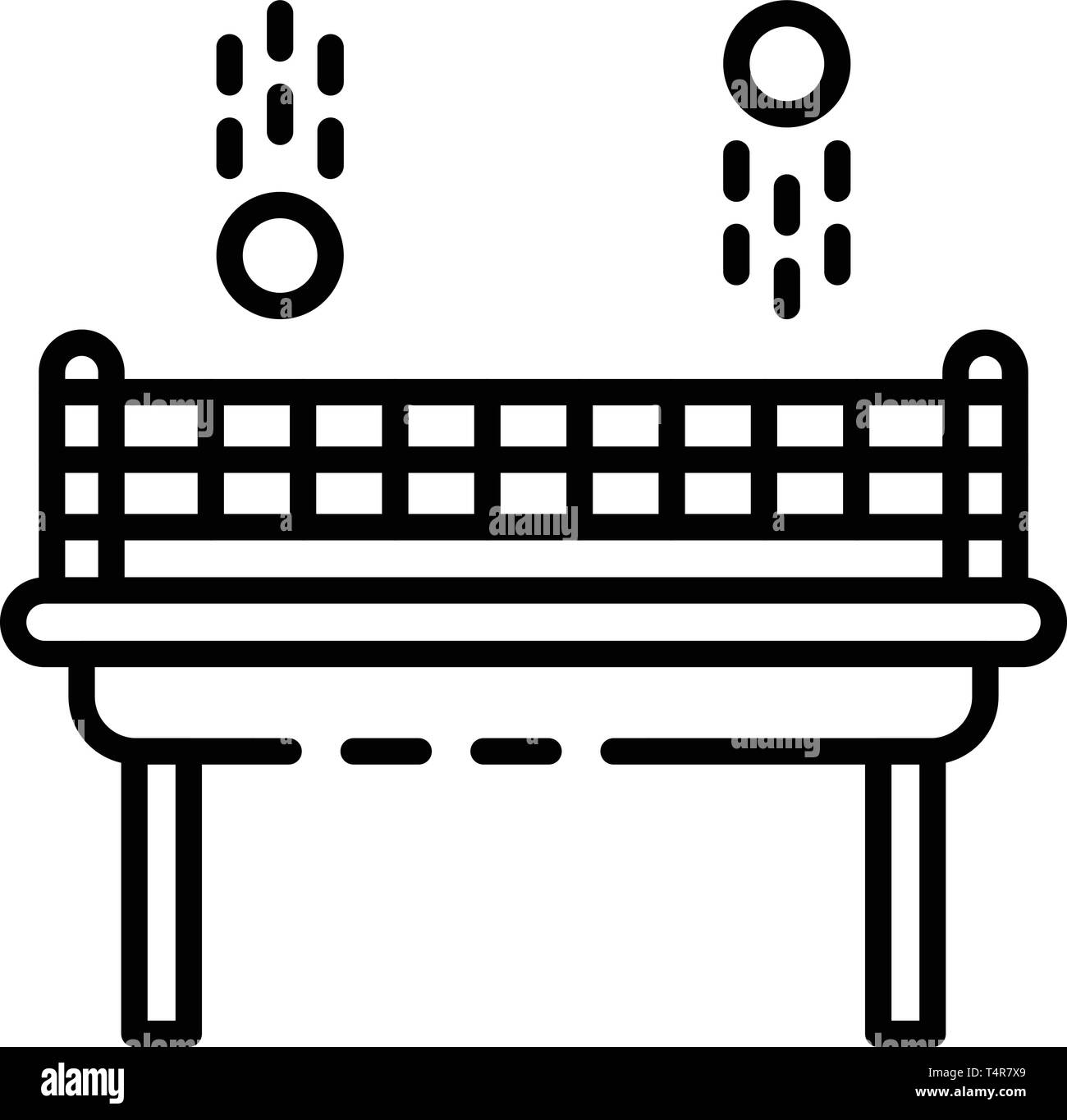 Ping pong racket ball outline Black and White Stock Photos & Images - Alamy