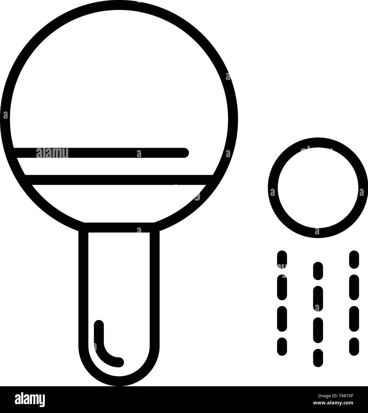 Ping pong paddle and ball icon, outline style Stock Vector Image & Art ...