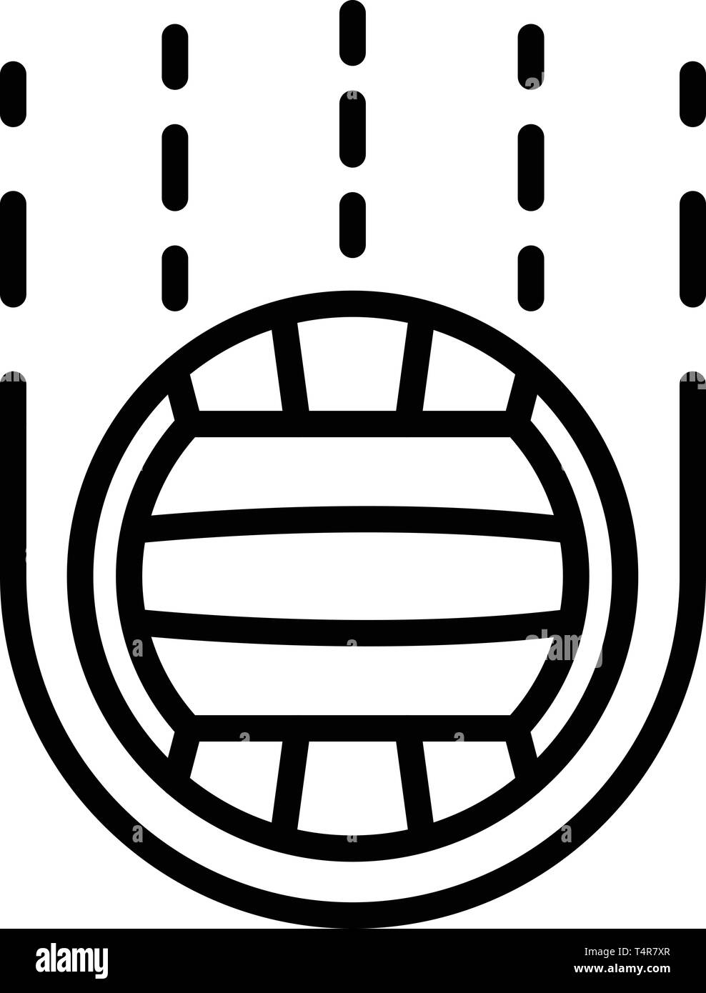 Volleyball icon design in Black and White Stock Photos & Images - Alamy