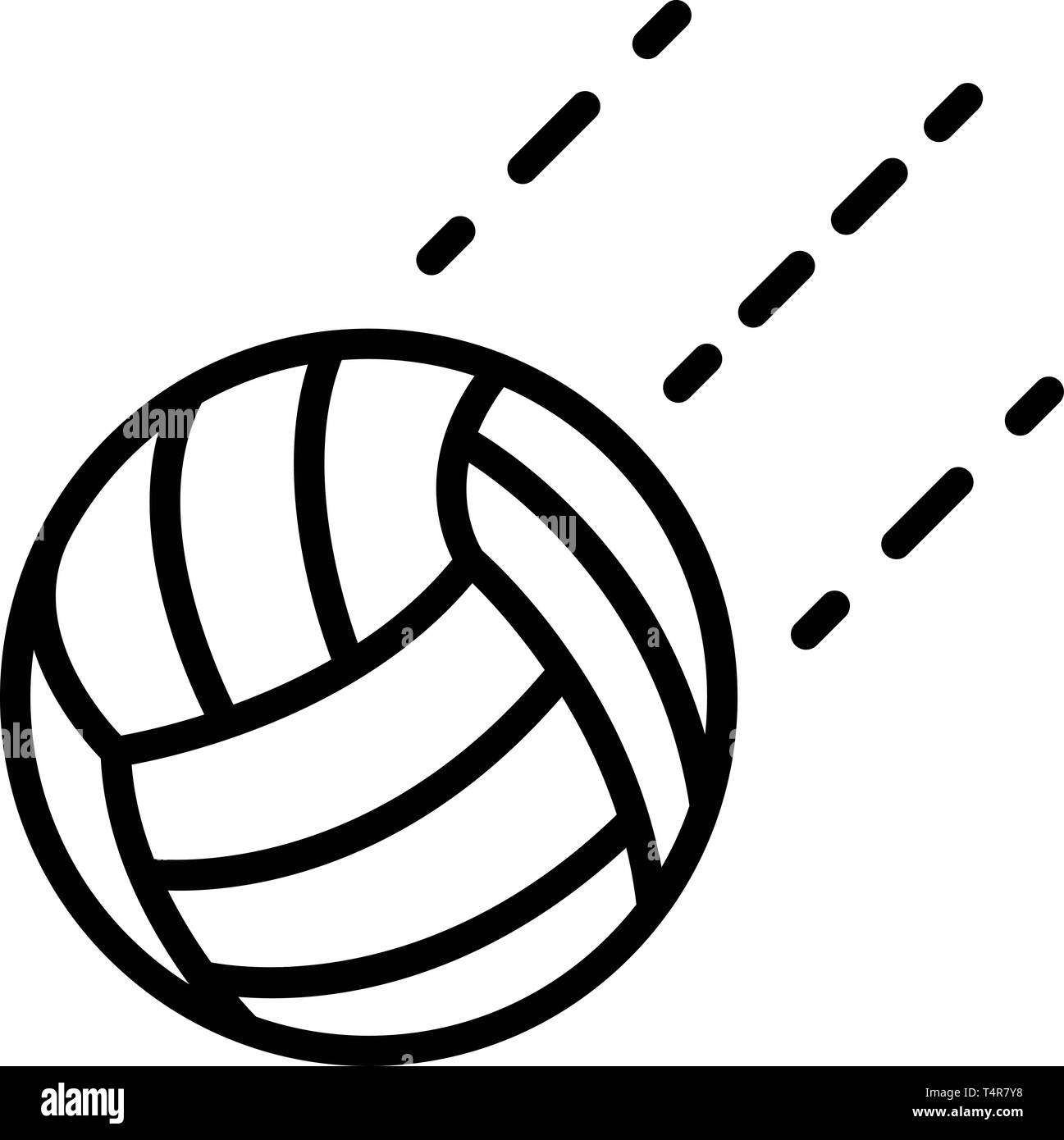 Volleyball icon design in Black and White Stock Photos & Images - Alamy