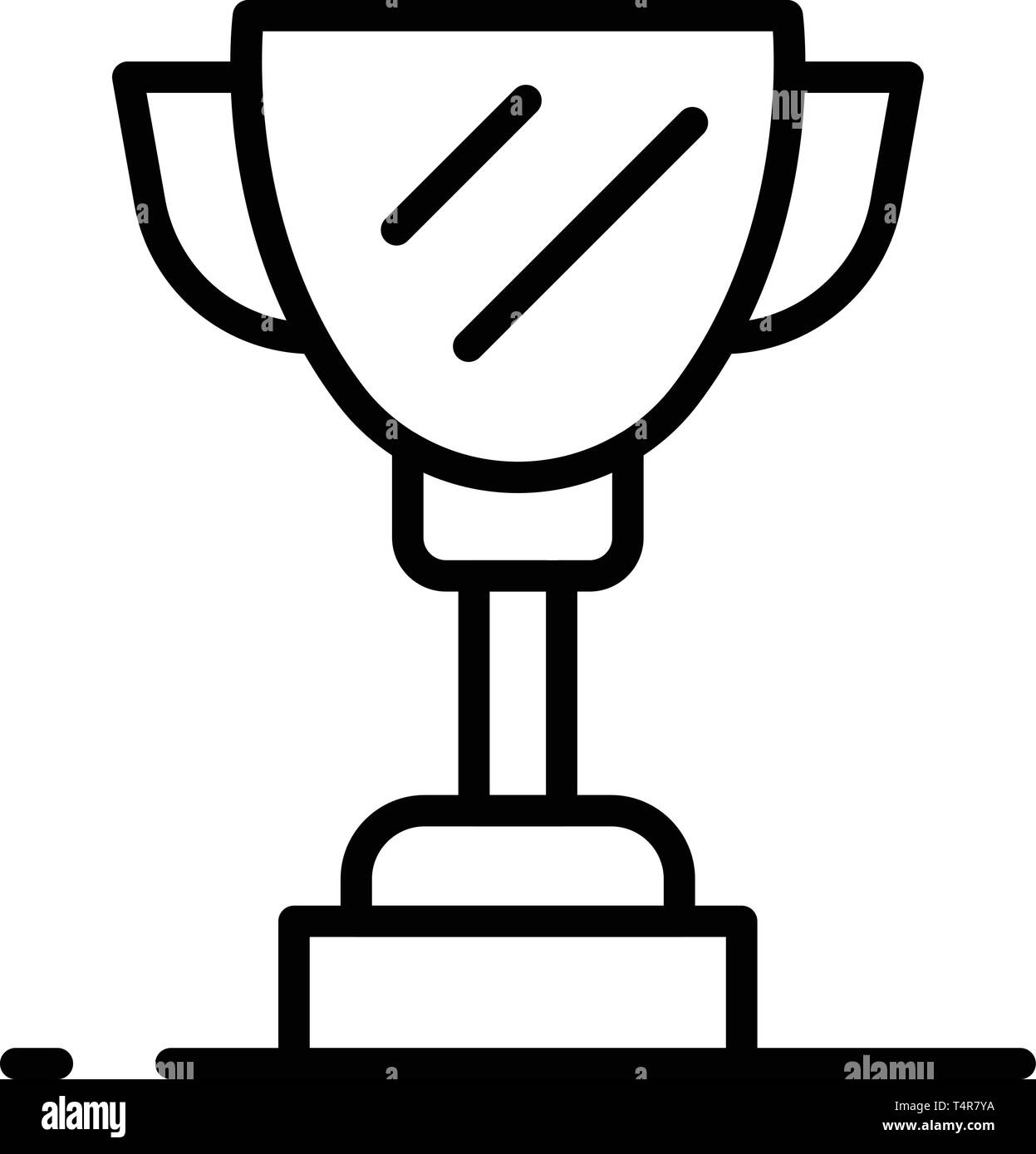 Champions cup trophy icon sign Black and White Stock Photos & Images ...