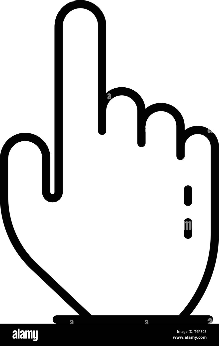 Hand click icon, outline style Stock Vector Image & Art - Alamy