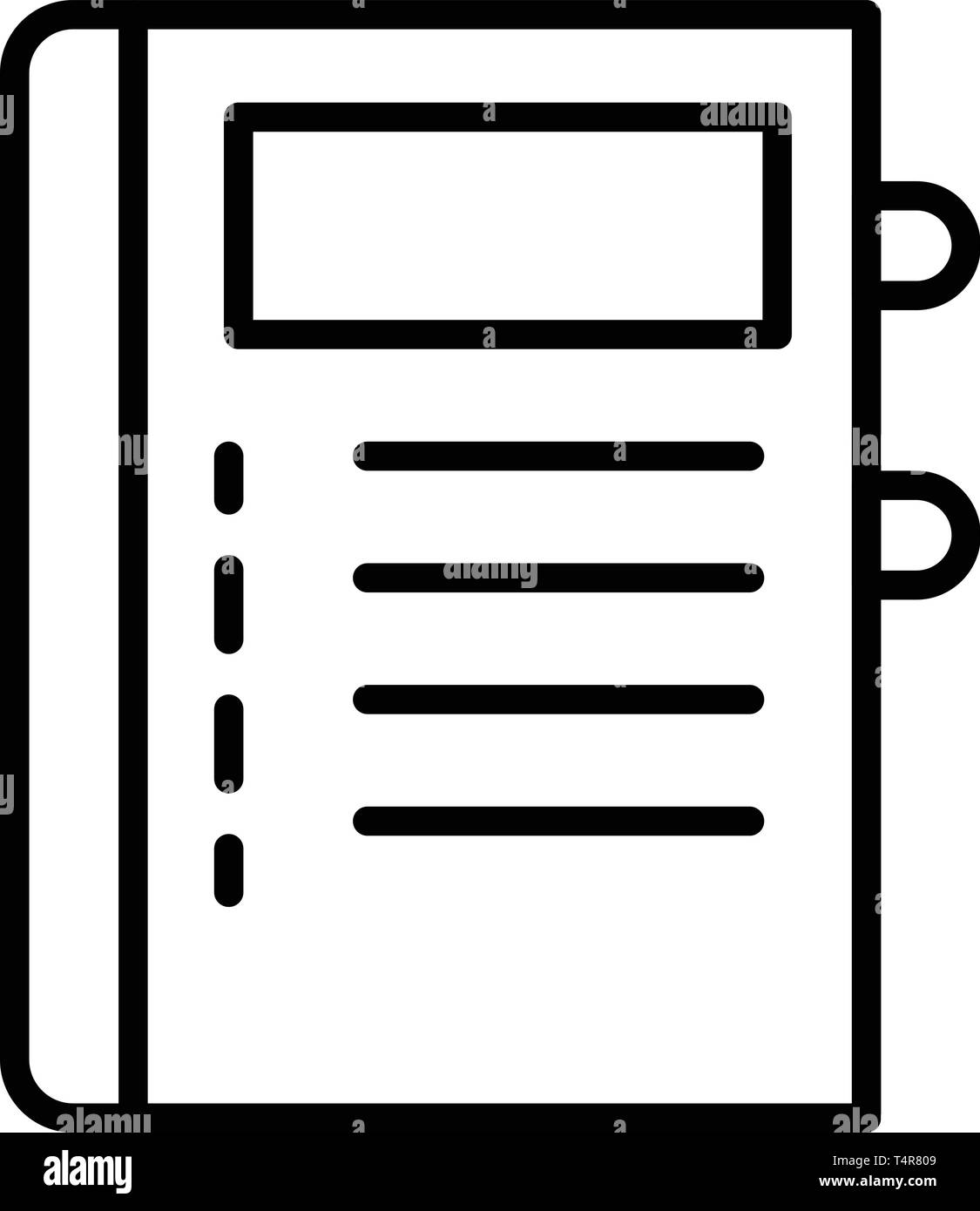 Notepad icon, outline style Stock Vector Image & Art - Alamy