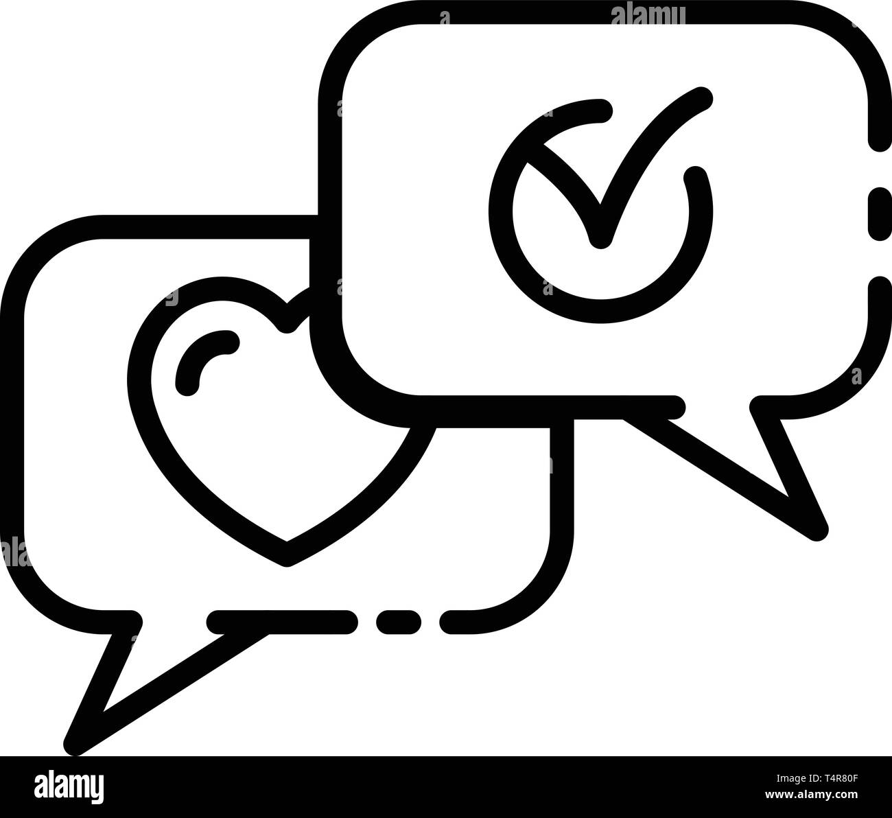 Chat bubbles icon, outline style Stock Vector Image & Art - Alamy