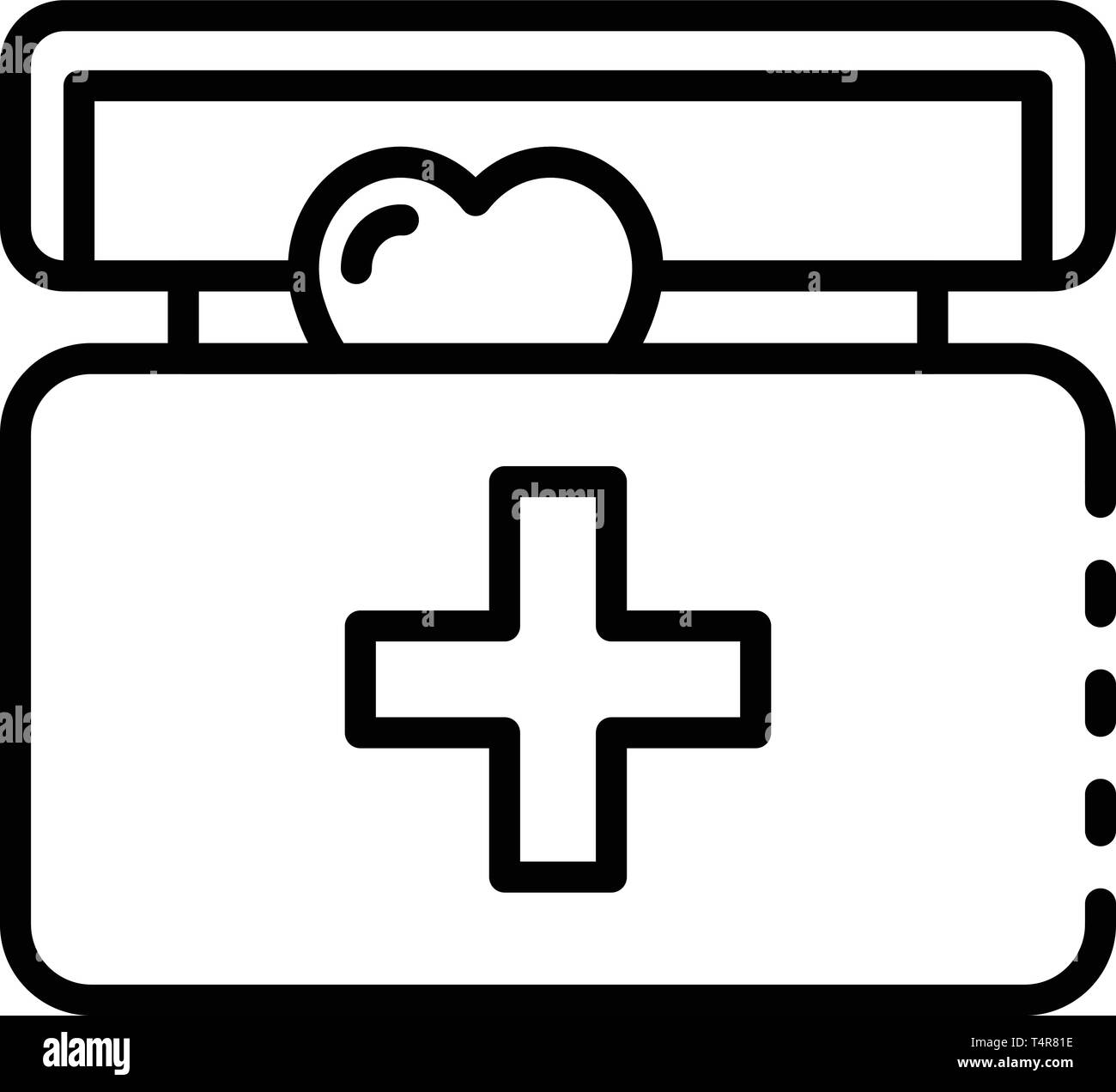 Heart in transplant box icon, outline style Stock Vector Image & Art ...