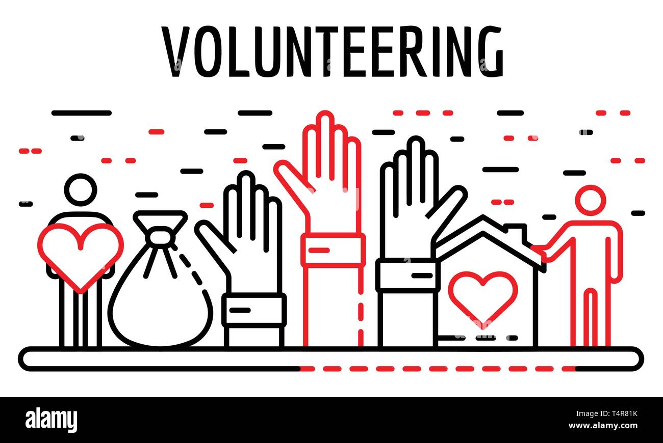 Volunteering banner hi-res stock photography and images - Alamy