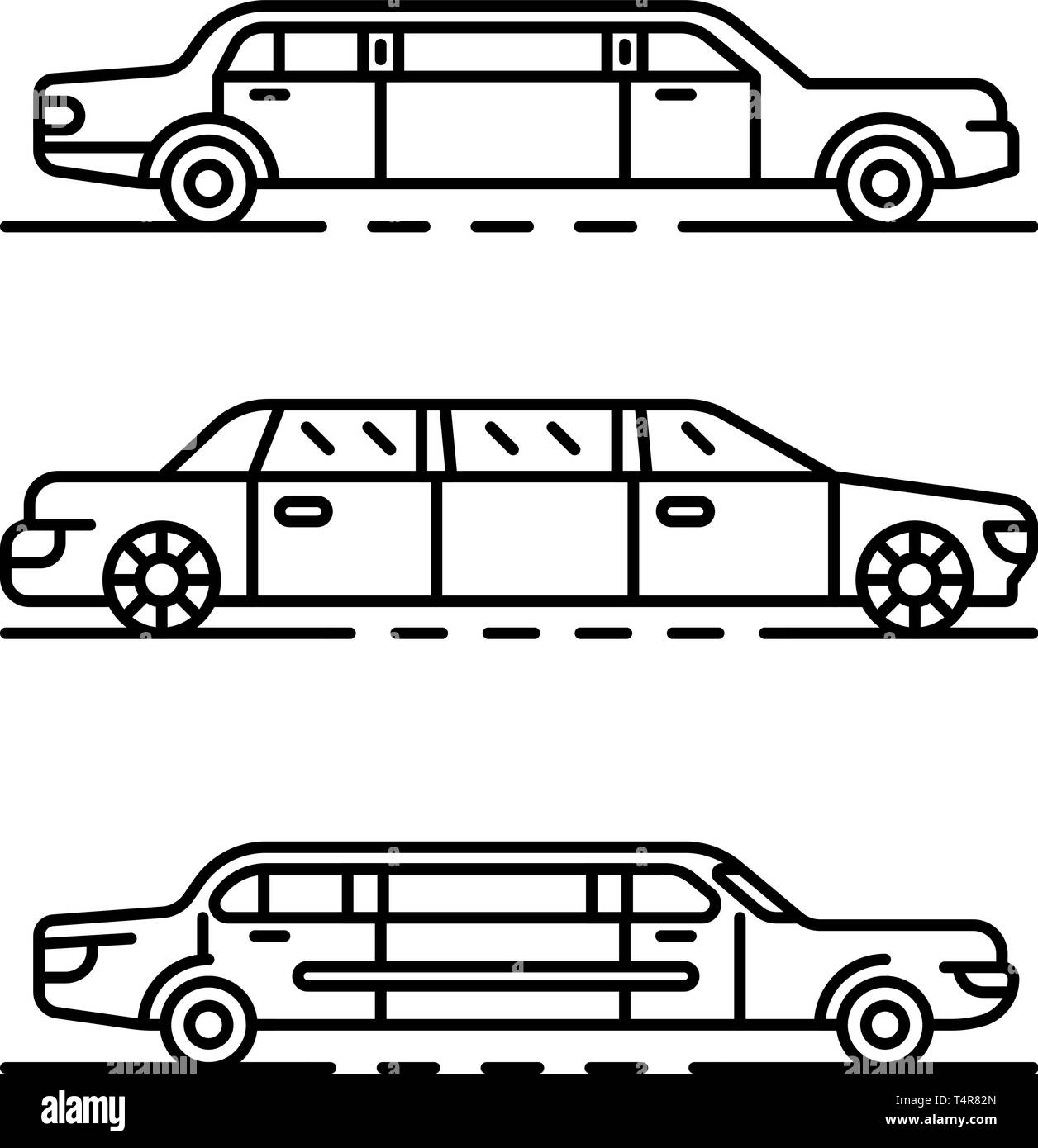 Black limo front Stock Vector Images - Alamy