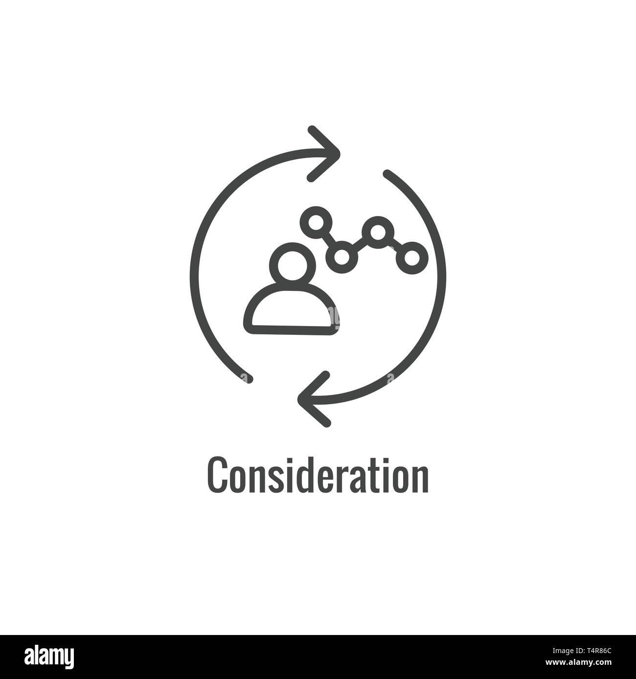 New Business Process Icon | Consideration phase Stock Vector Image ...
