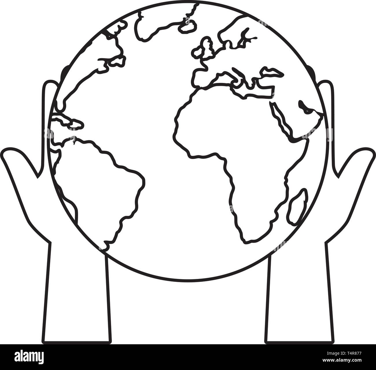 hands lifting world planet earth Stock Vector Image & Art - Alamy