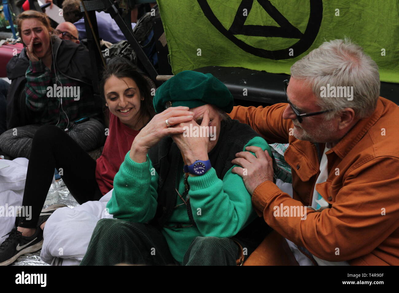 Protesters from climate change group, Extinction Rebellion protest ...