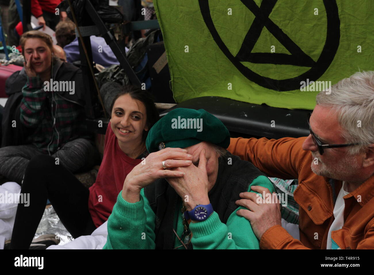 Protesters from climate change group, Extinction Rebellion protest ...