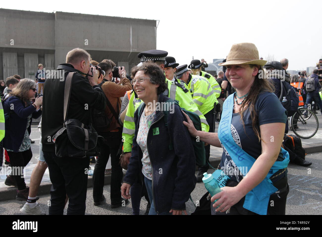 Protesters from climate change group, Extinction Rebellion protest ...