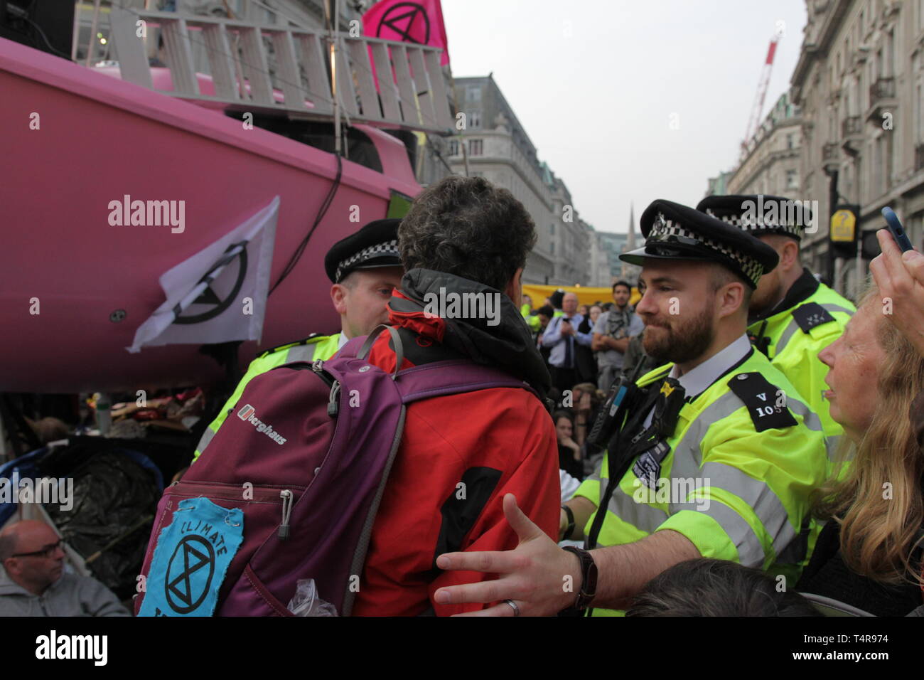 Protesters from climate change group, Extinction Rebellion protest ...
