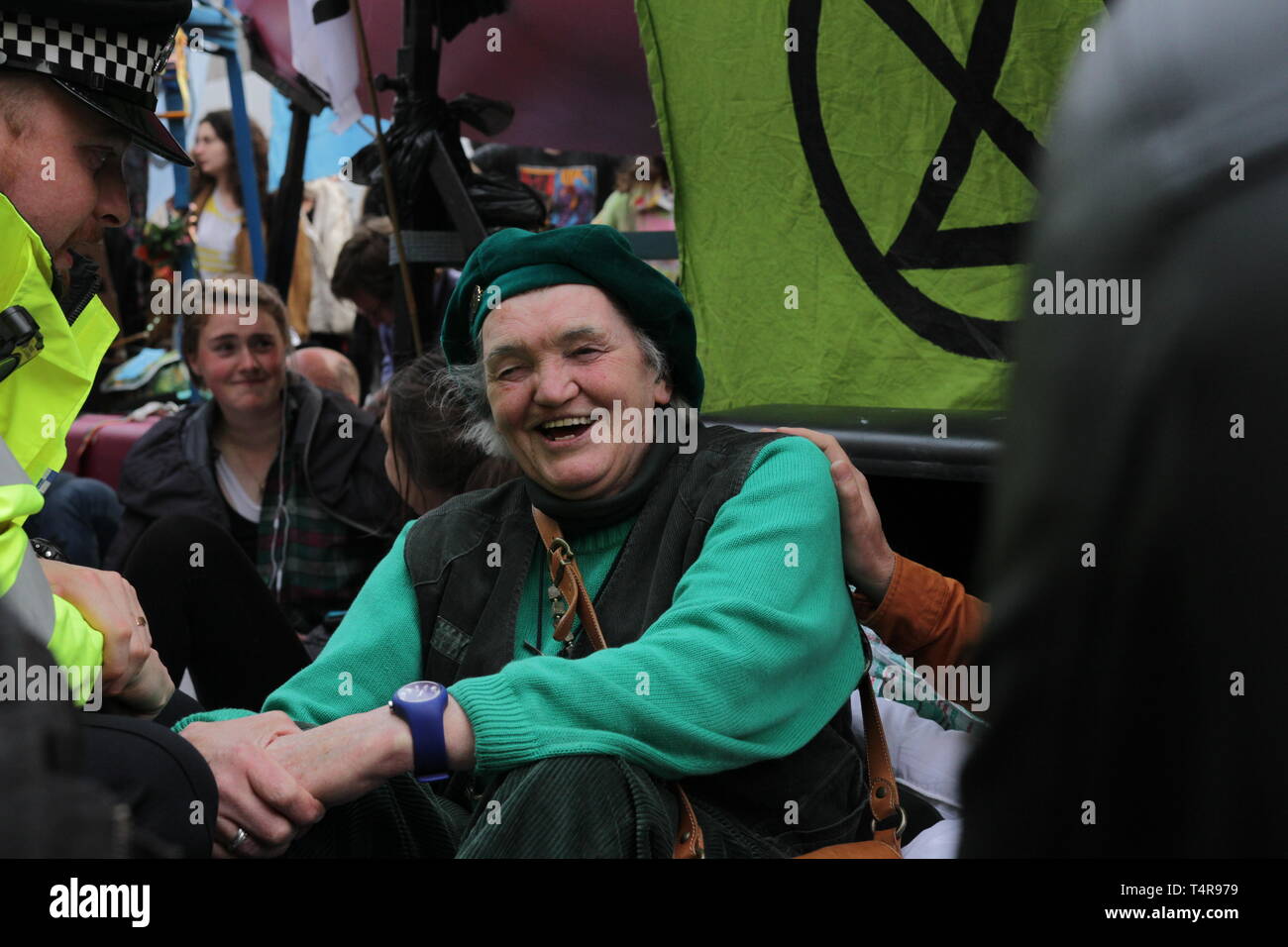 Protesters from climate change group, Extinction Rebellion protest ...