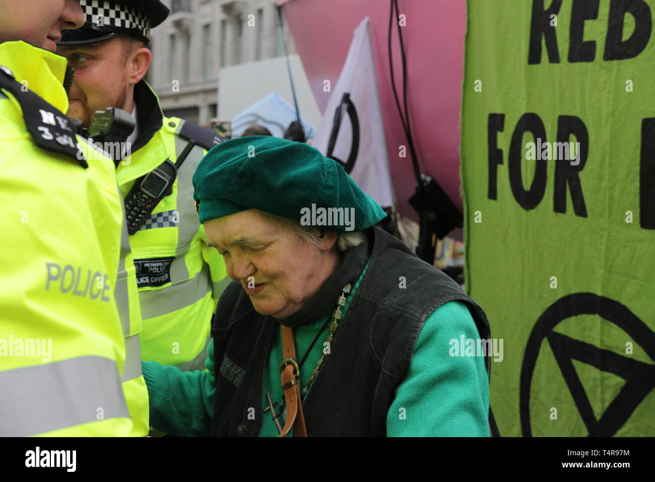 Protesters from climate change group, Extinction Rebellion protest ...