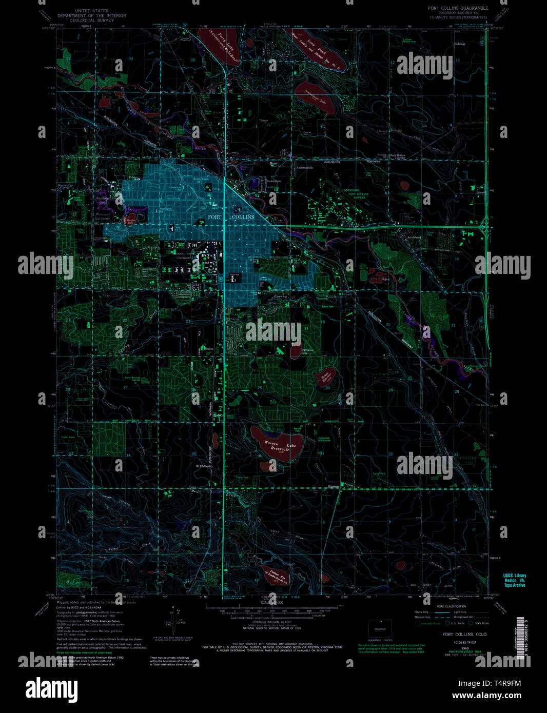 Map of fort collins hi-res stock photography and images - Alamy