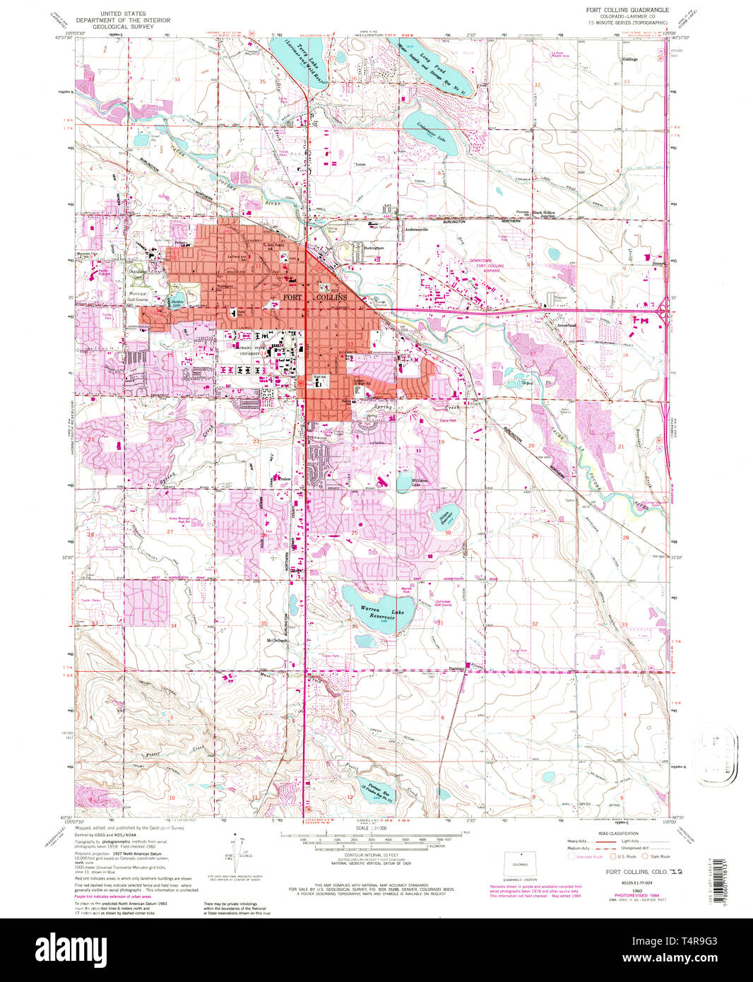 Map of fort collins hi-res stock photography and images - Alamy