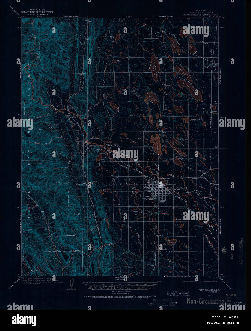Map of fort collins hi-res stock photography and images - Alamy
