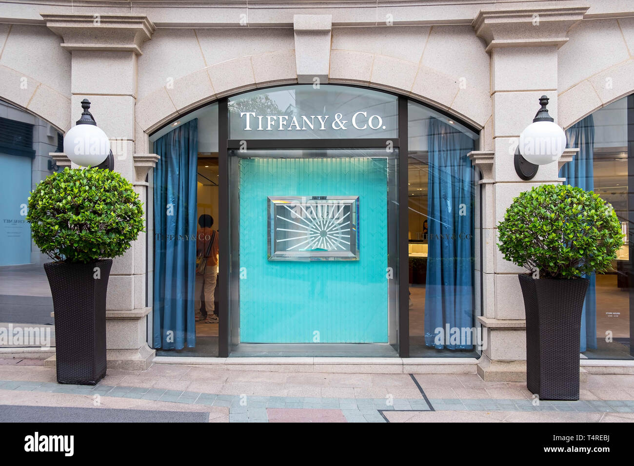 April 9, 2019 - Hong Kong, China - Tiffany&Co store seen in Tsim Sha ...